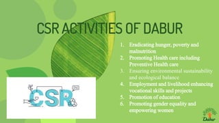 Dabur marketing analysis on swot, porters 5, 4 p's, distribution ...