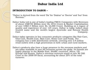 Marketing strategy & Product Strategy for DABUR | PPTX