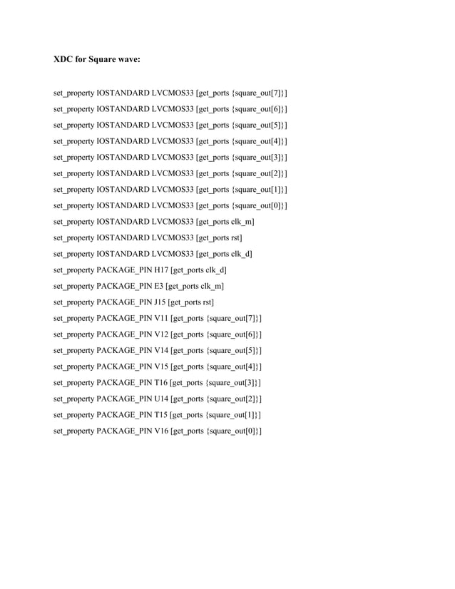 Digital to analog -Sqaure waveform generator in VHDL | PDF | Technology ...