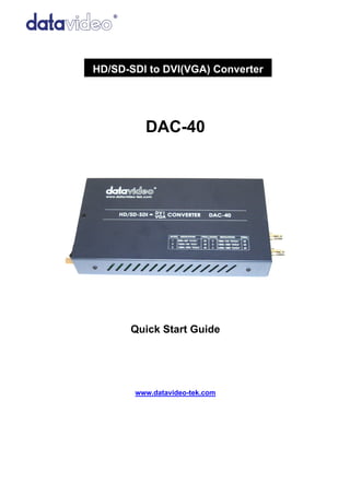 Datavideo DAC-40 | PDF