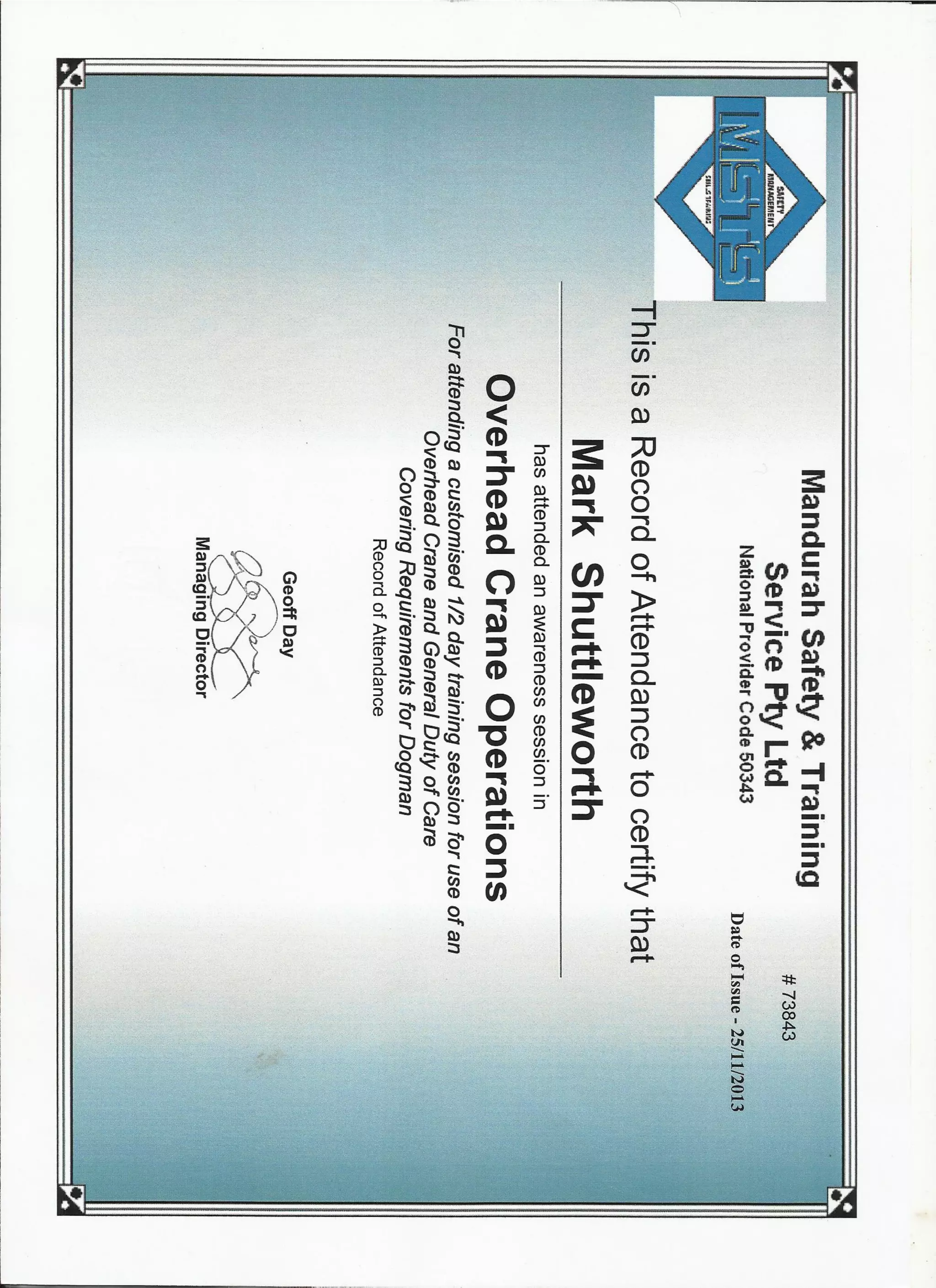 Overhead crane certificate | PDF