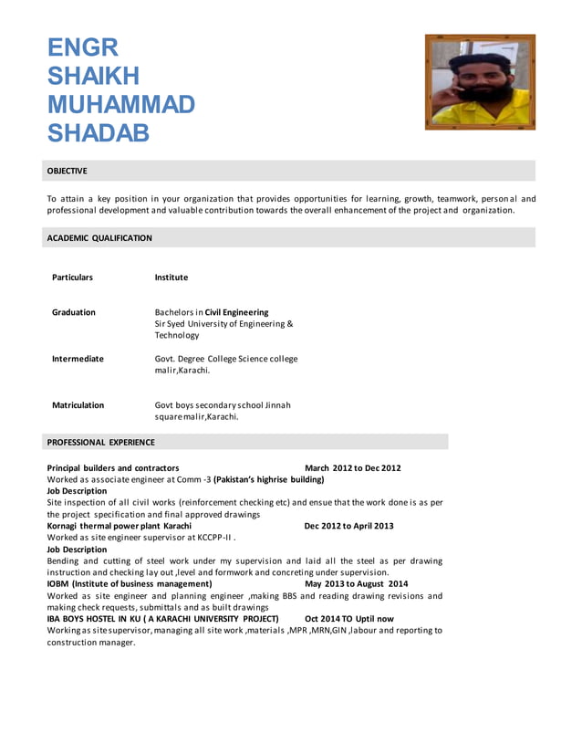 cv shadab shaikh 2015 | DOCX