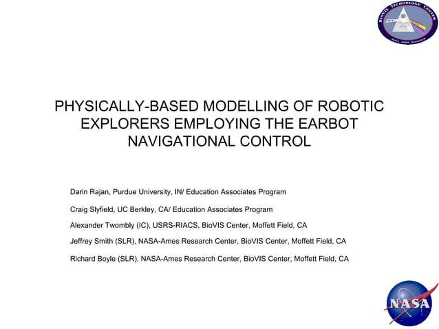 PHYSICALLY-BASED MODELLING OF ROBOTIC EXPLORERS EMPLOYING TH | PPT