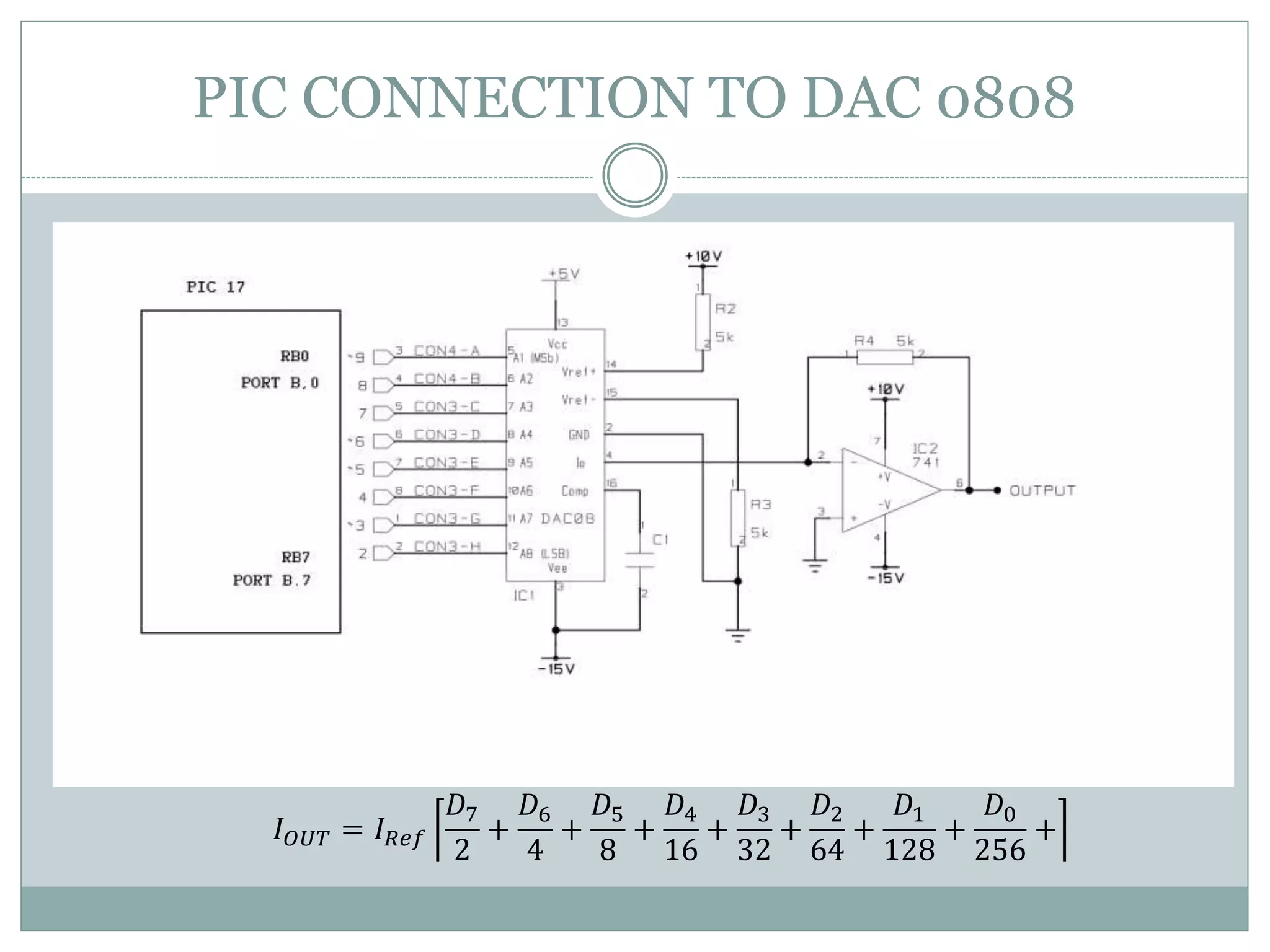 DAC and sensor interfacing with PIC | PPTX