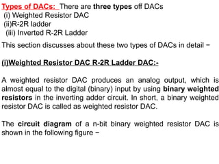 Digital to Analog Converters AND TYPES.pptx