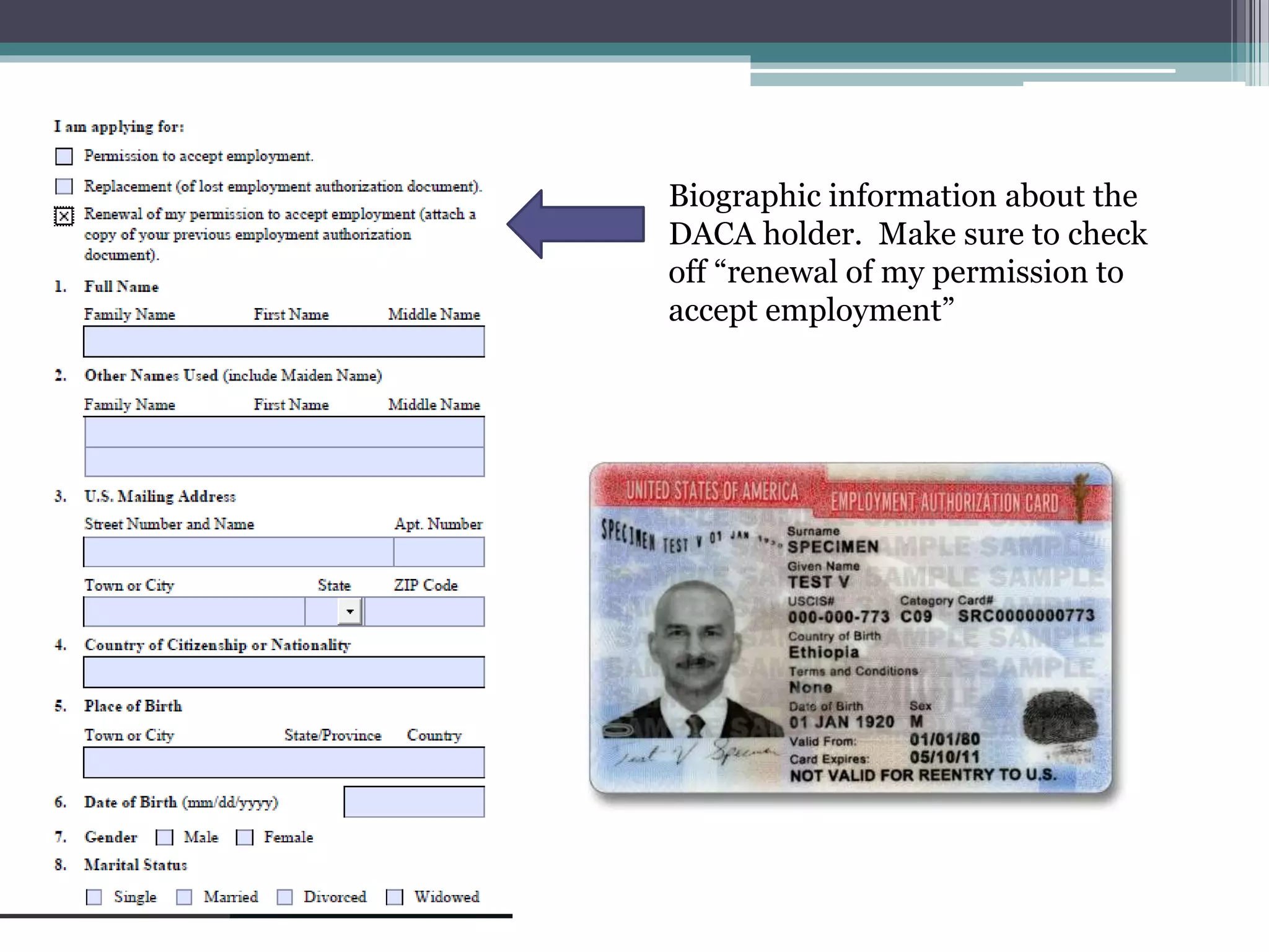 Preparing a DACA renewal package | PPTX