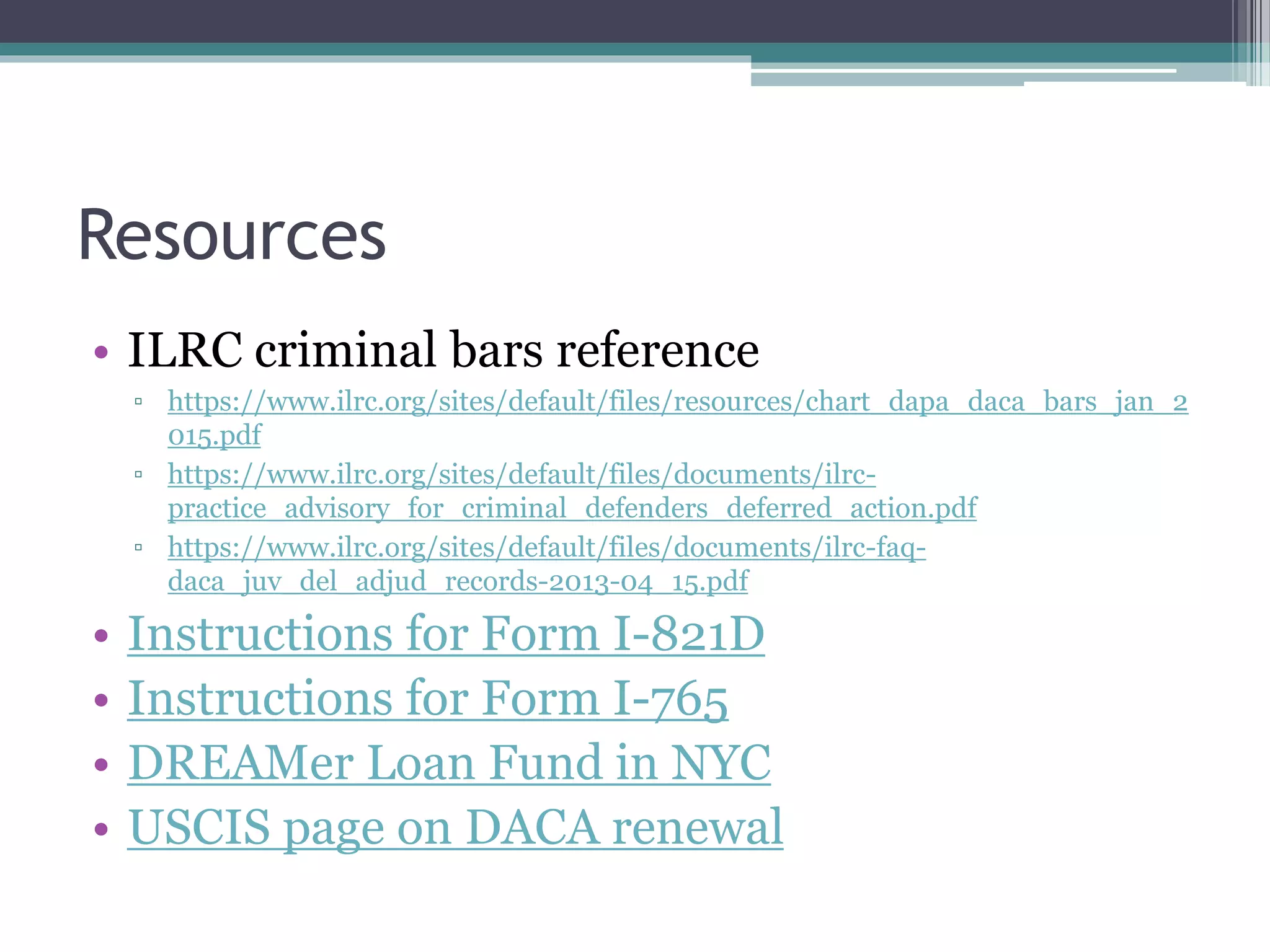 Preparing a DACA renewal package | PPTX