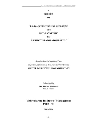 D accounting and ratio analysis | PDF
