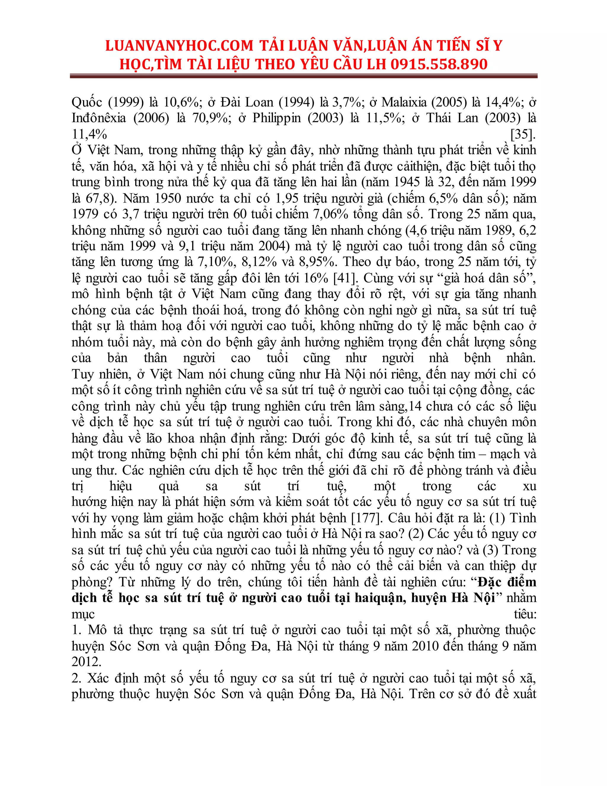 Dac diem dich te hoc sa sut tri tue o nguoi cao tuoi tai hai quan, huyen ha noi | PDF