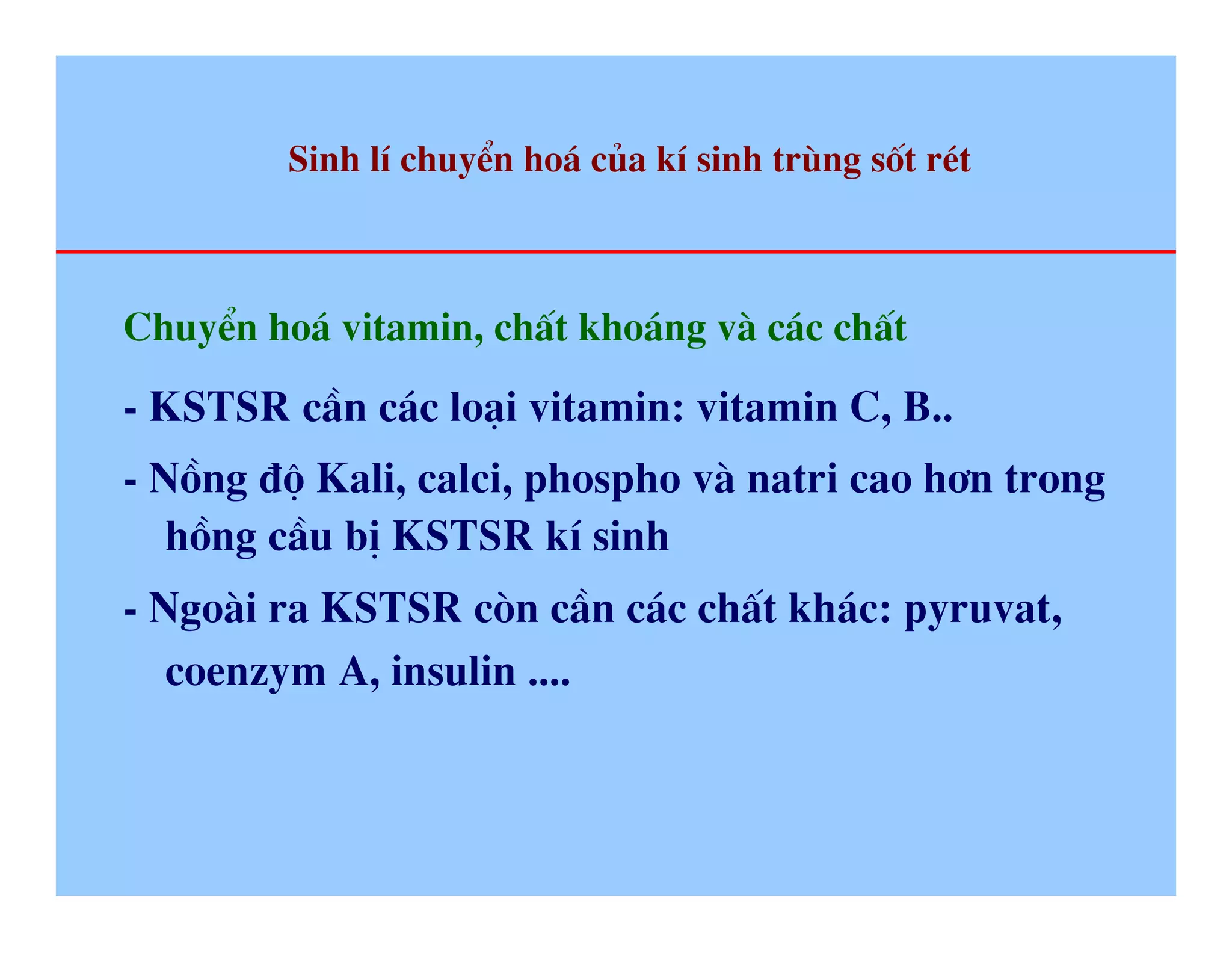 Dac diem ki sinh trung sot ret nguyen ngoc san | PPT