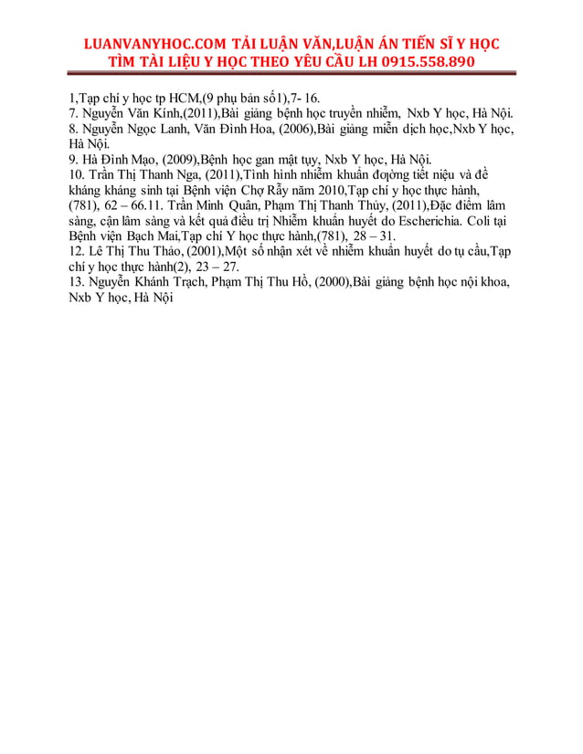 Dac diem lam sang, can lam sang nhiem khuan huyet o benh nhan xo gan mat bu | PDF