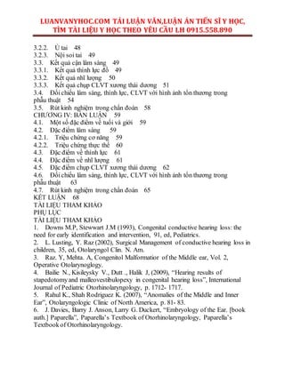 Dac diem lam sang thinh luc nhi luong va cat lop vi tinh cua benh nhan ...