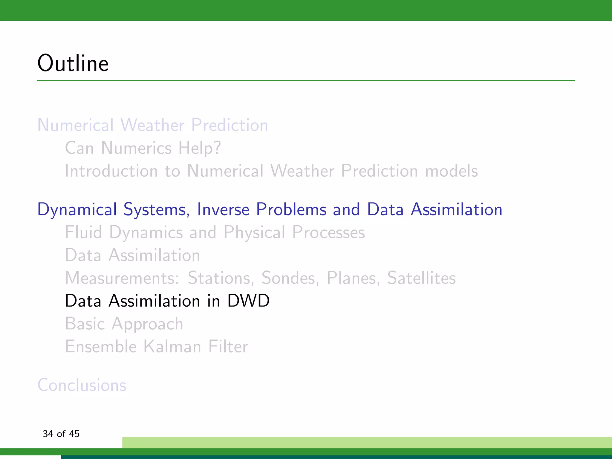 Data Assimilation in Numerical Weather Prediction Models | PDF