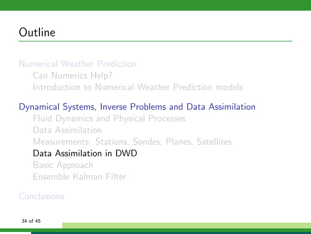Data Assimilation in Numerical Weather Prediction Models | PDF