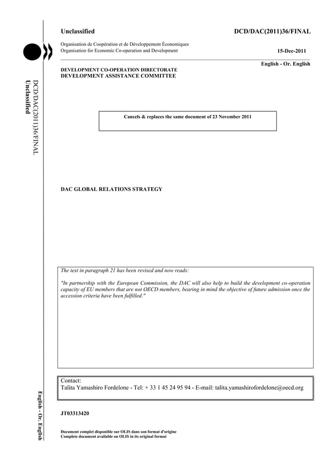 DAC Global Relations Strategy | PDF | Non-Profit Organizations | Industries