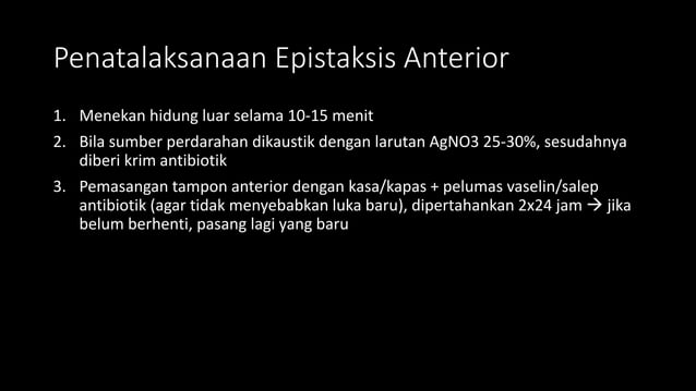 Epistaksis posterior | PPTX