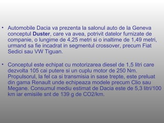 Dacia Duster [M.B] | PPT