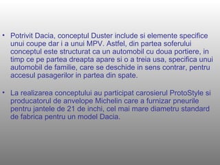 Dacia Duster [M.B] | PPT
