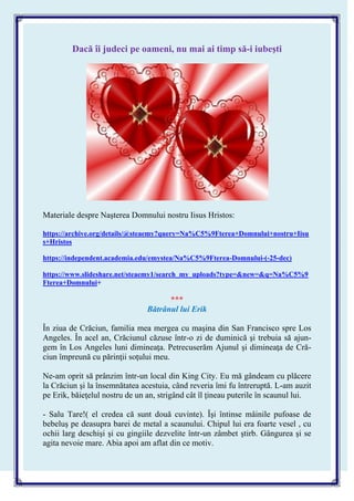 Naşterea Domnului - Dacă îi judeci pe oameni, nu mai ai timp să-i iubeşti | PDF