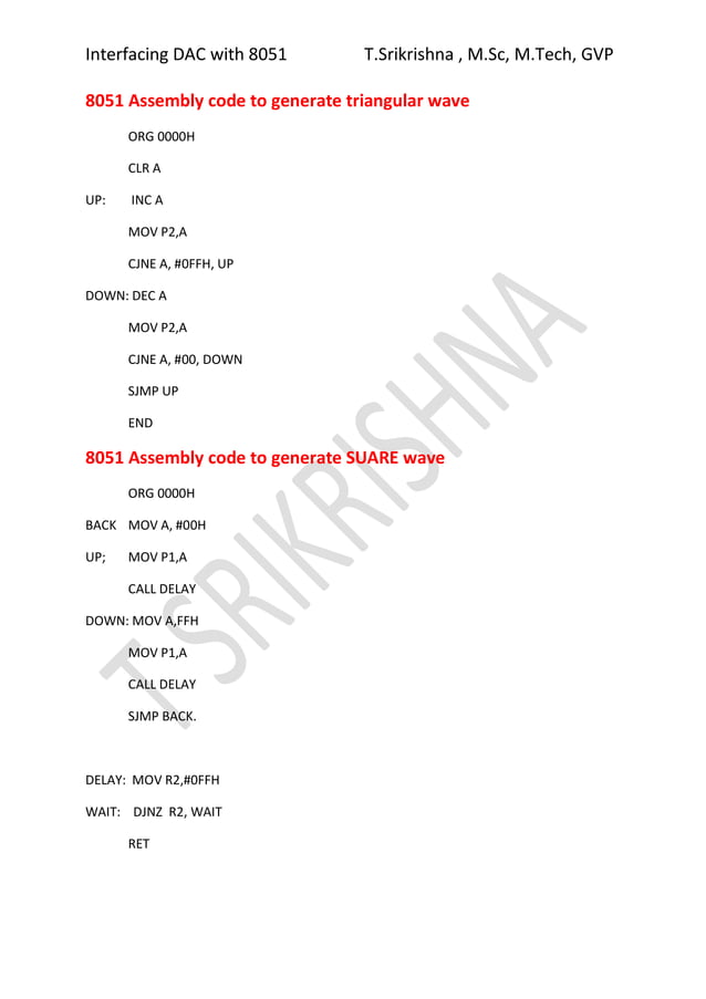 DAC Interfacing with 8051.pdf