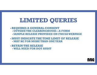 FMCSA Drug & Alcohol Clearinghouse | PPT