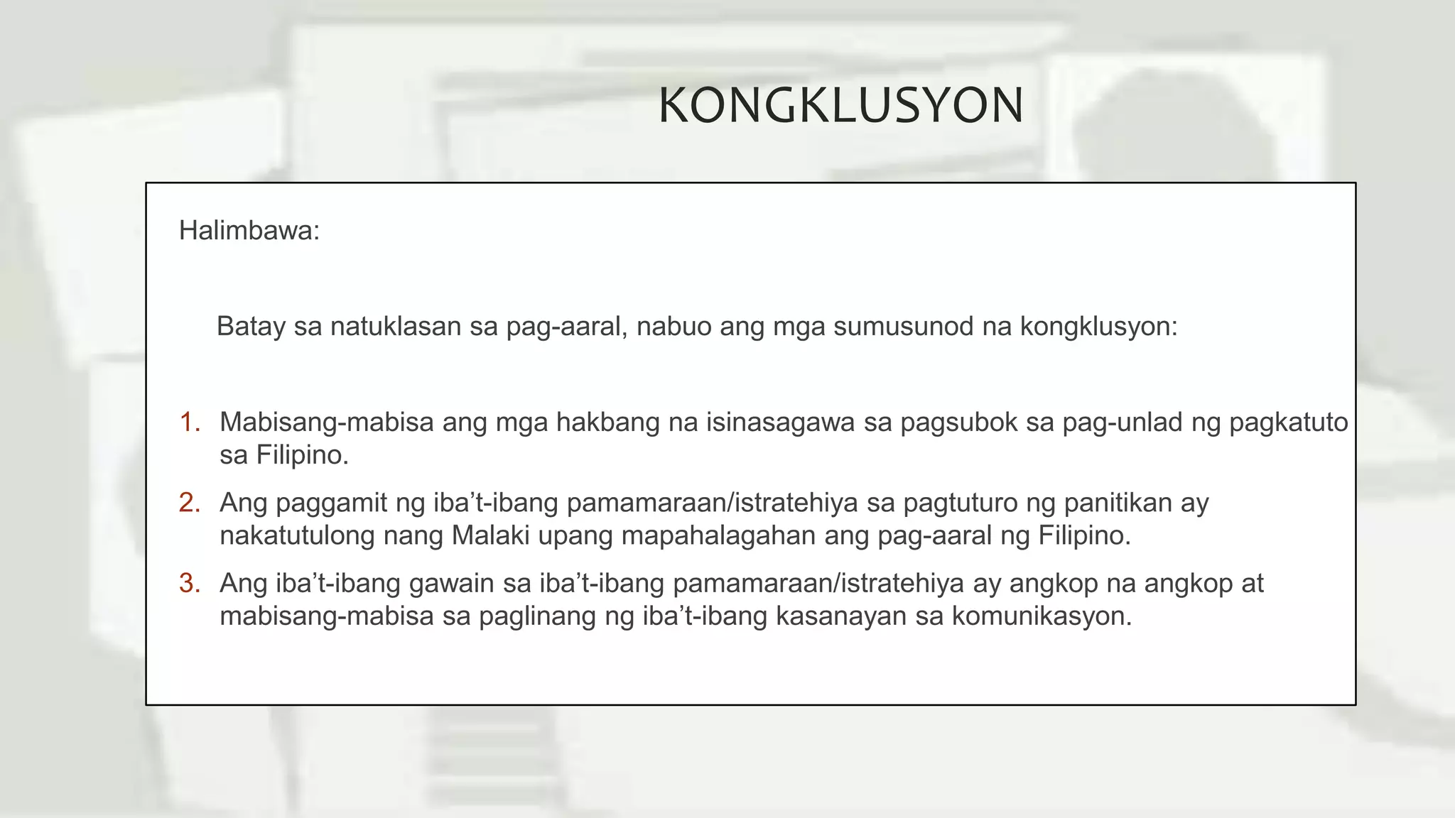 Paglalahad ng Resulta ng Pananaliksik | PPTX