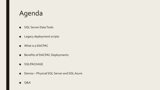 SQL Server Deployments made easy with DACPAC | PPTX