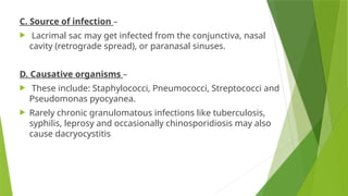 Dacrocystectomy And Dacryocystorhinostomy presentation | PPT