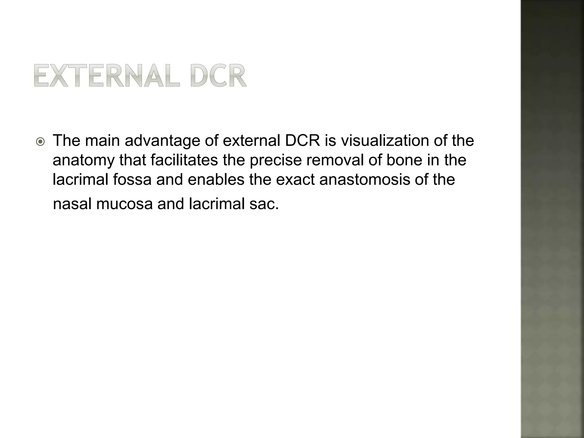 CHRONIC DACROCYSTITIS AND ITS MANAGEMENT | PPTX