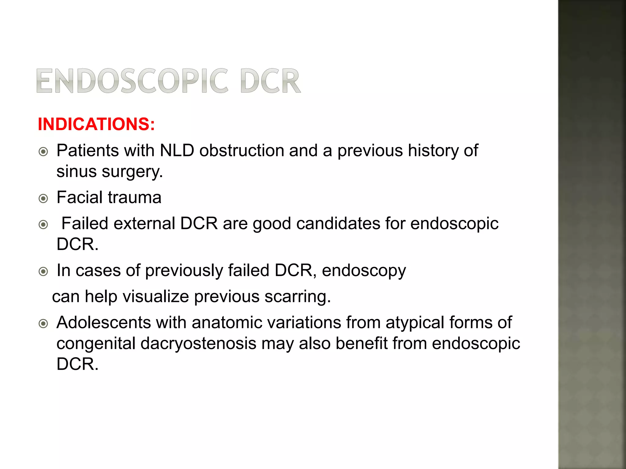 CHRONIC DACROCYSTITIS AND ITS MANAGEMENT | PPTX