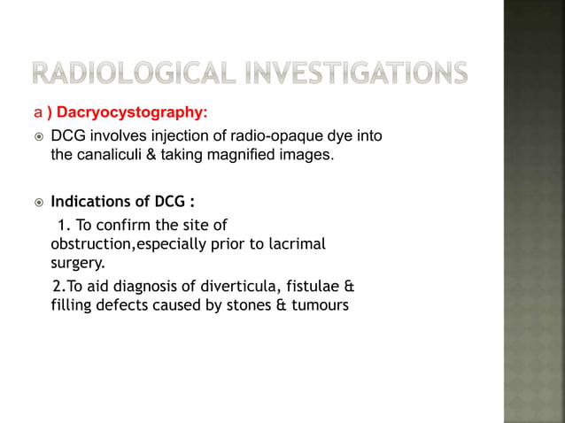 CHRONIC DACROCYSTITIS AND ITS MANAGEMENT | PPTX