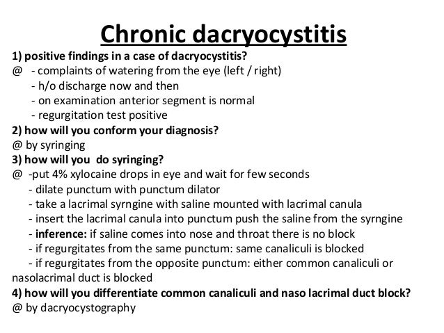 Chronic Dacryocystitis