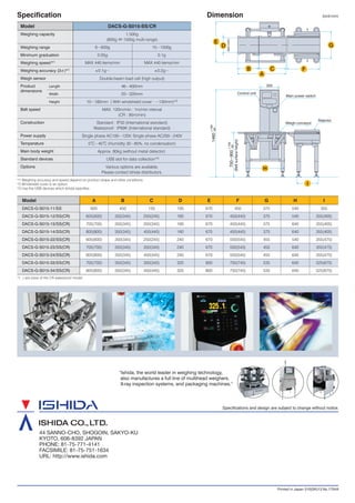 Máy kiểm tra trọng lượng Ishida - Checkweigher | PDF | Physics | Science