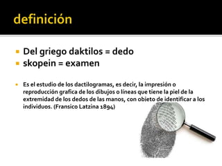 Dactiloscopia | PPTX