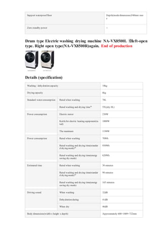 Dac tinh cac loai may giat | PDF