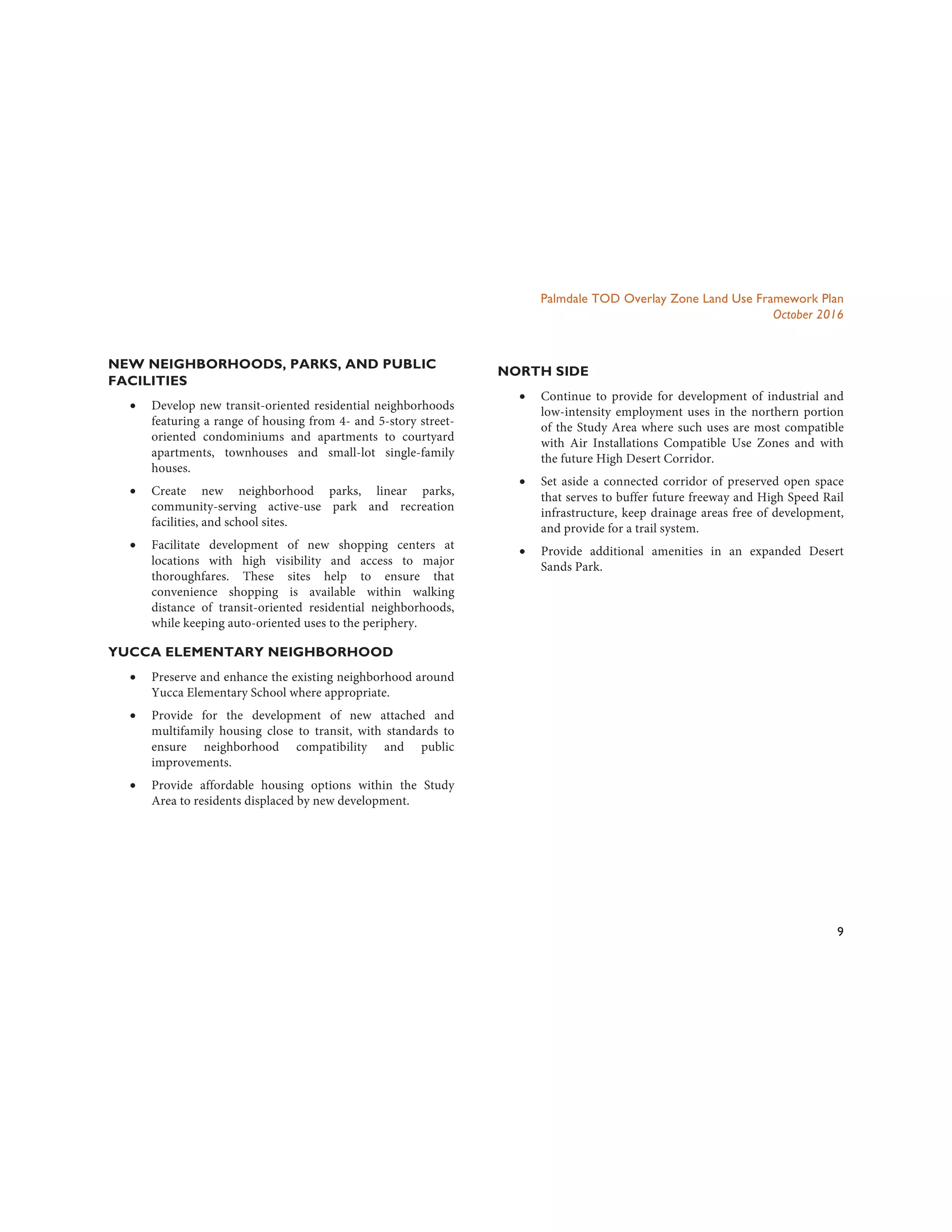TOD Overlay Zone Land Use Framework Plan 11-25-15 | PDF
