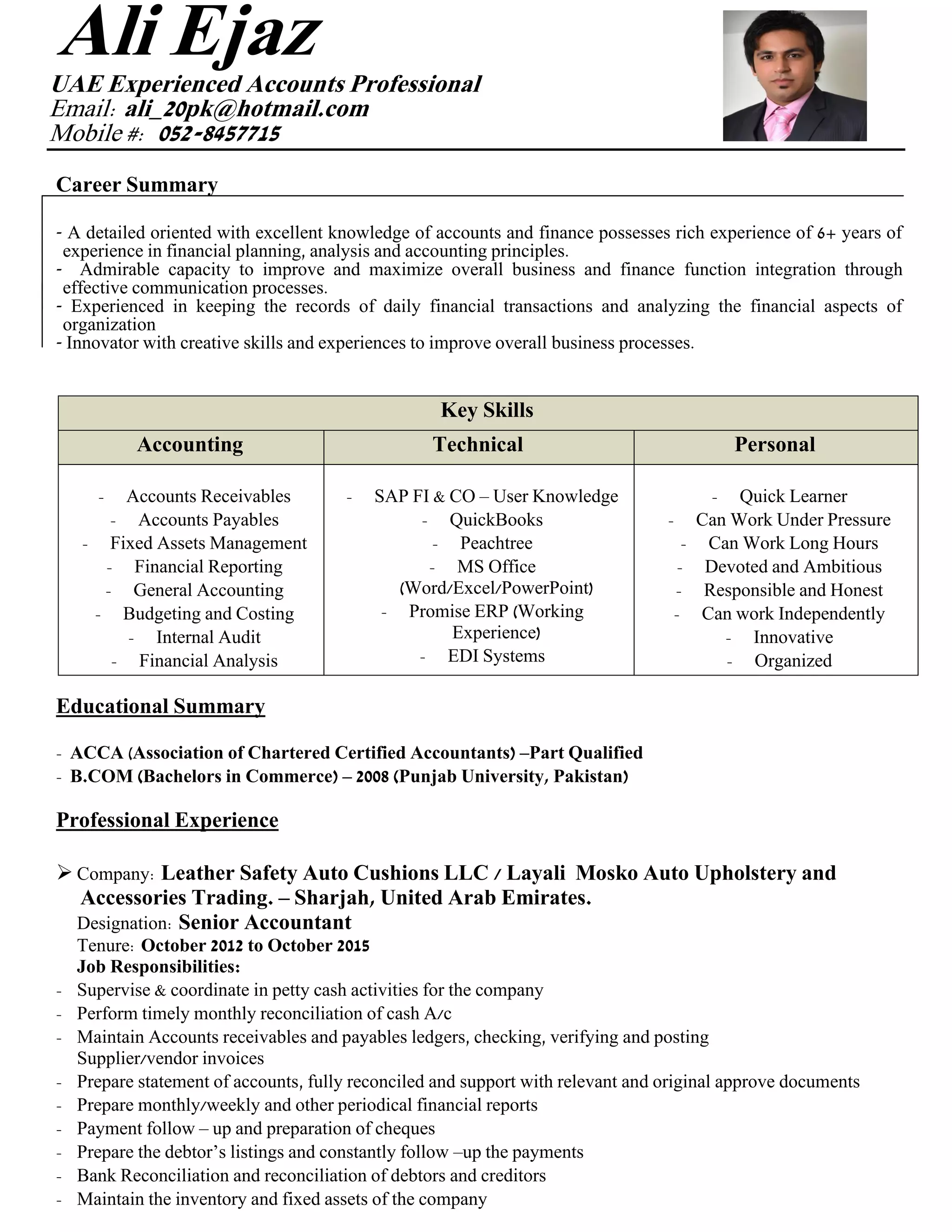 Ali Ejaz Resume | PDF