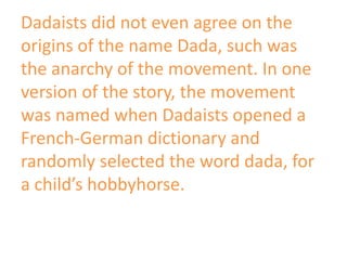 Dadaism- History of Graphic Design | PPT