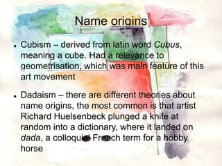 Dadaism-cubism comparison | PPTX