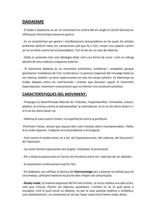 Dadaisme | DOCX