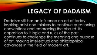 dadaism report, introduction of DADAISM,the Key tanents and dadaist ...