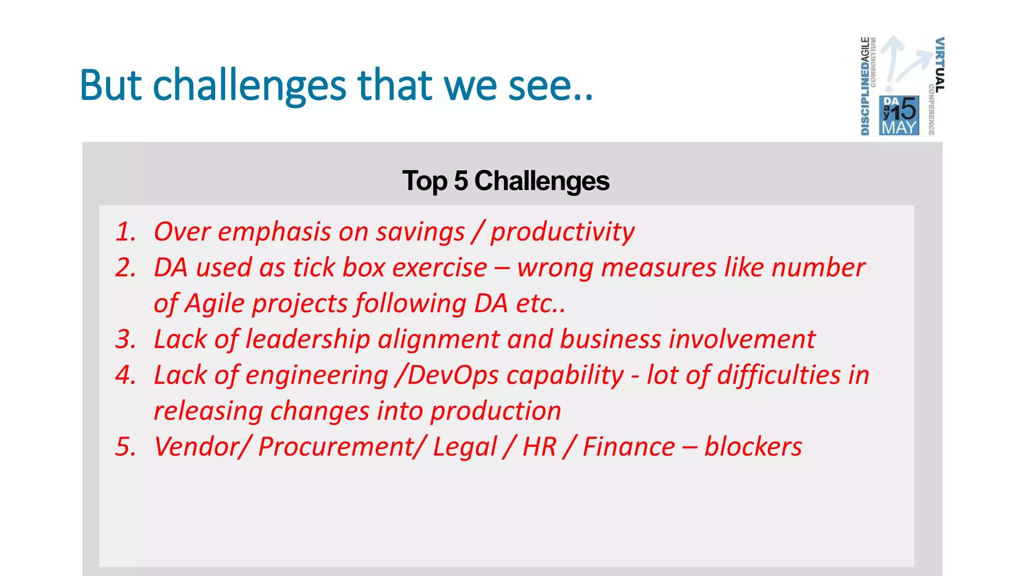 Unlearning Agile DA day talk | PPT