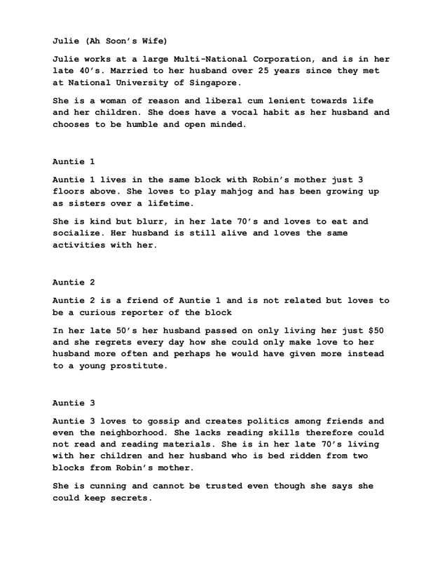 WSQ WRITE A SITCOM SCRIPT - part 2 | PDF
