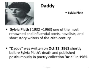 Module-3 American Poetry "Daddy" by Sylvia Plath | PPTX
