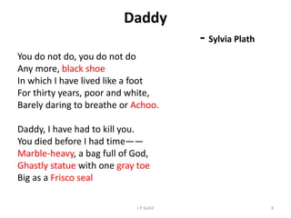 Module-3 American Poetry "Daddy" by Sylvia Plath | PPTX
