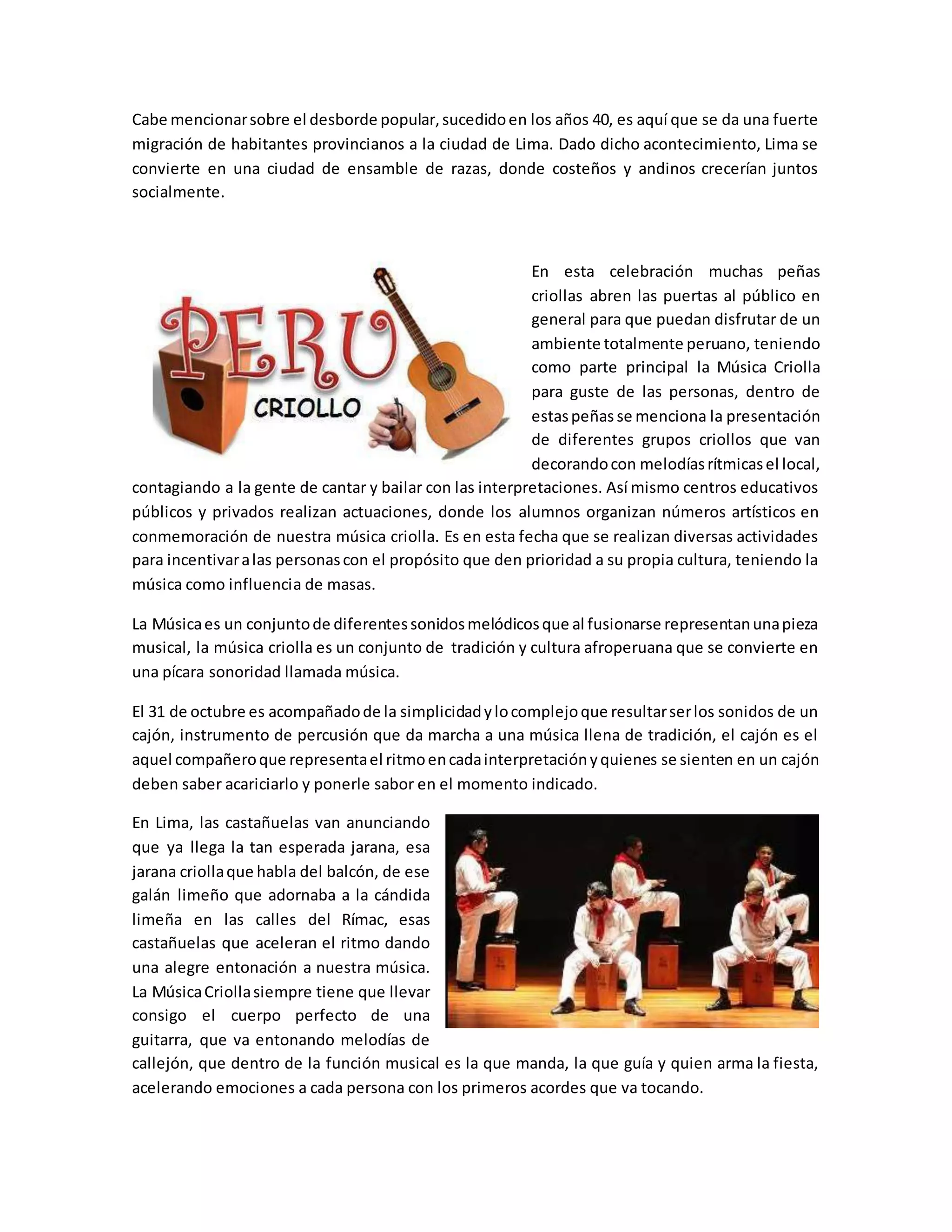Día de la canción criolla | PDF