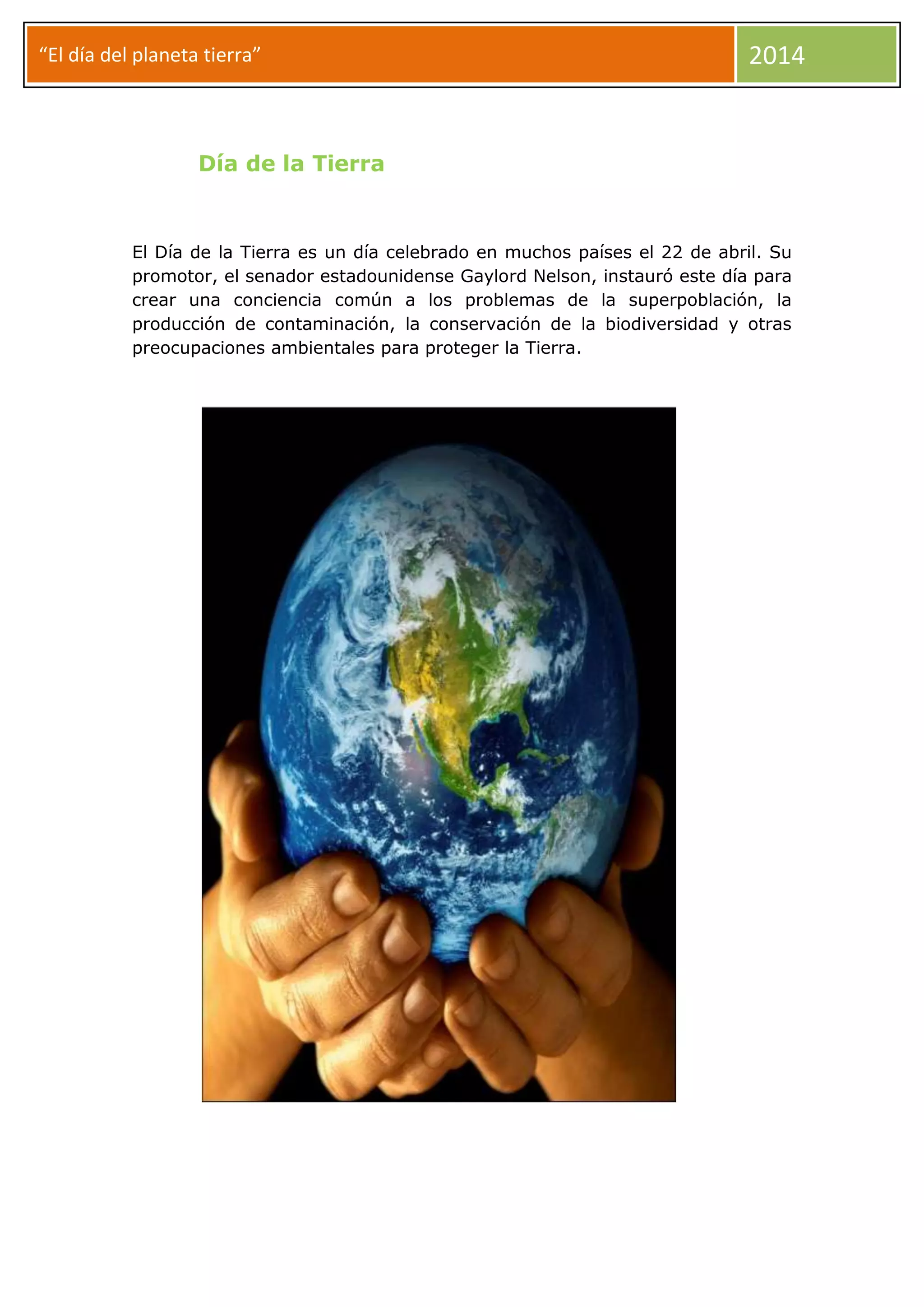 Día de la tierra | PDF