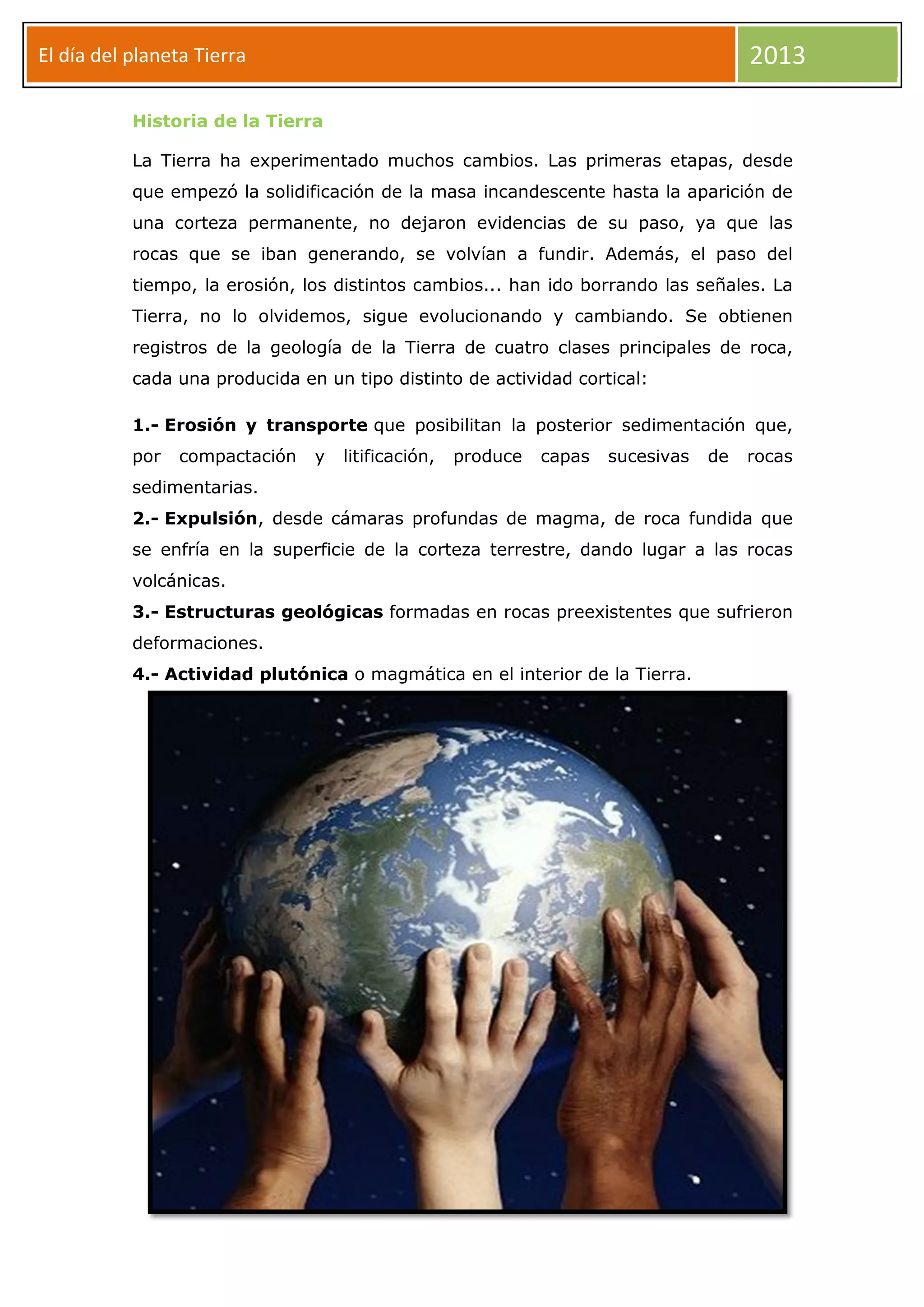 Día del planeta tierra | PDF