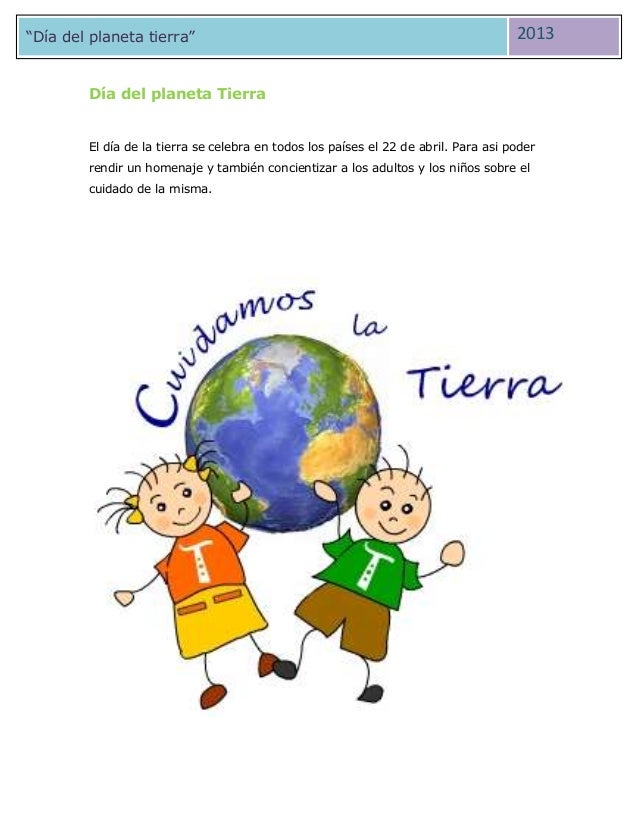 Dia Mundial De La Tierra Para Niños - Imágenes infantiles del Día ...