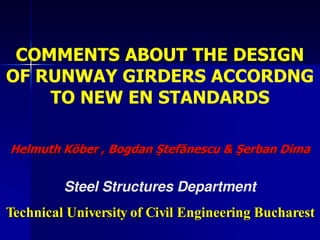 Runway Girders According to New EN Standards | PDF | Civil Engineering ...